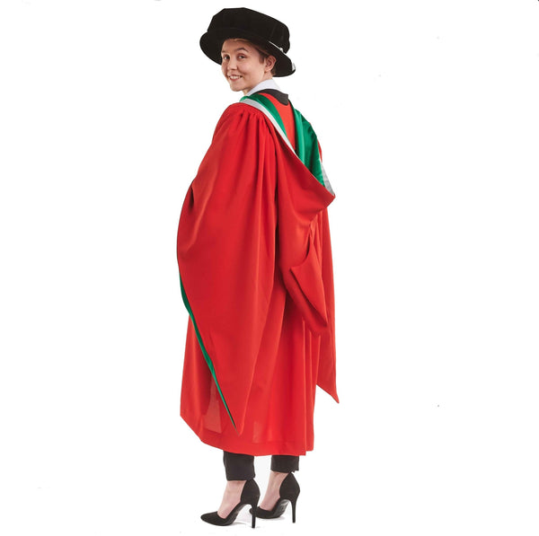 Doctoral graduation gown for Cardiff University