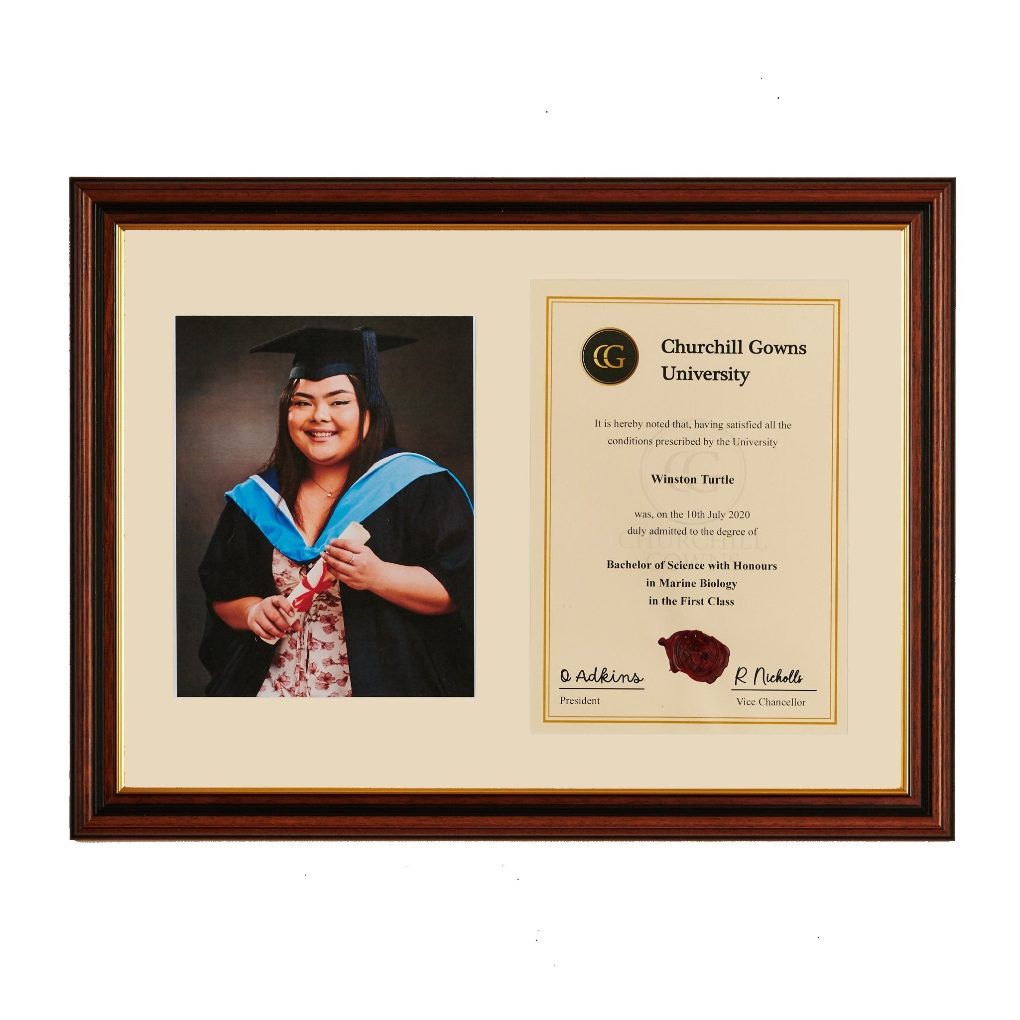 Shop Uk University Traditional Double Certificate Frame – Churchill Gowns