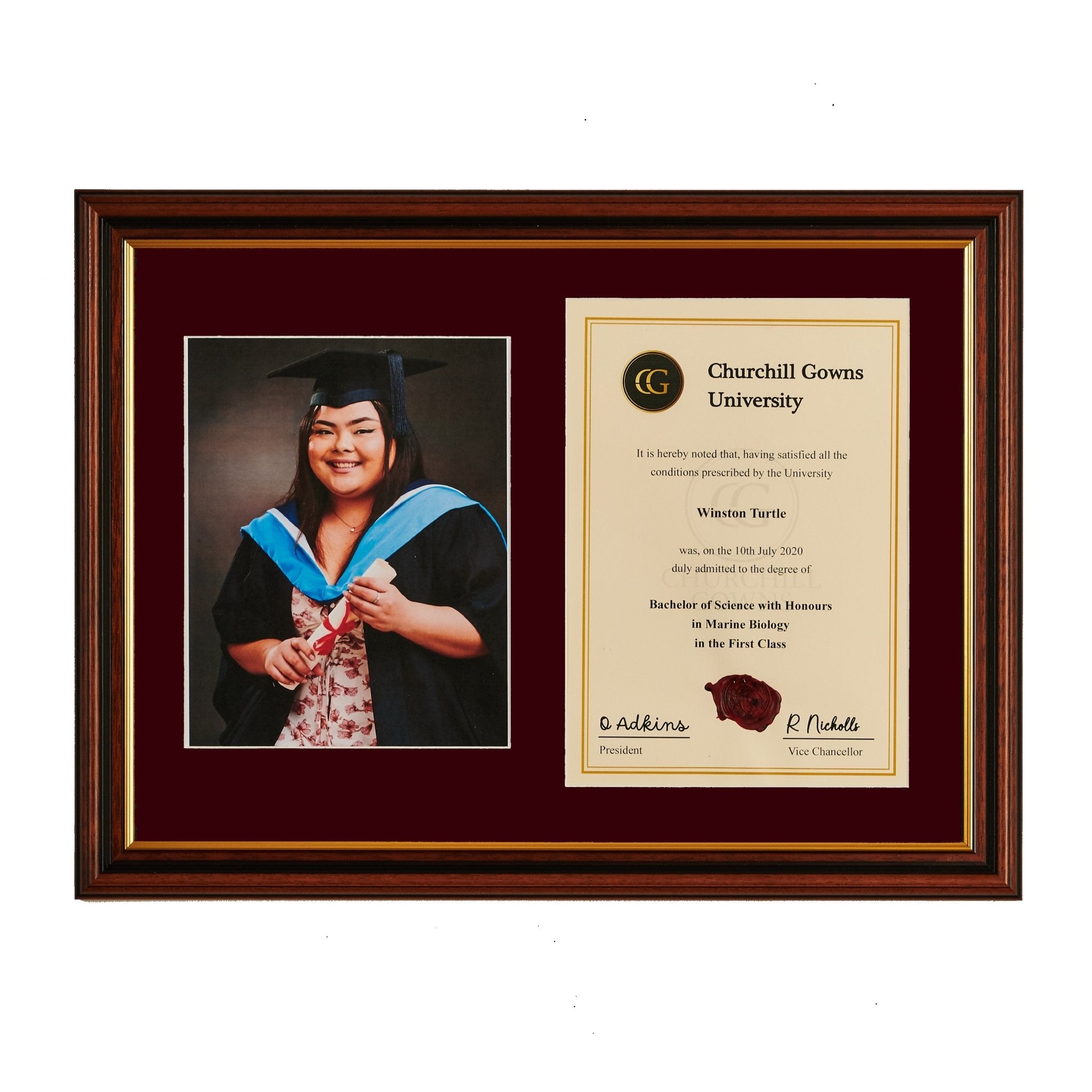 Shop Uk University Traditional Double Certificate Frame – Churchill Gowns